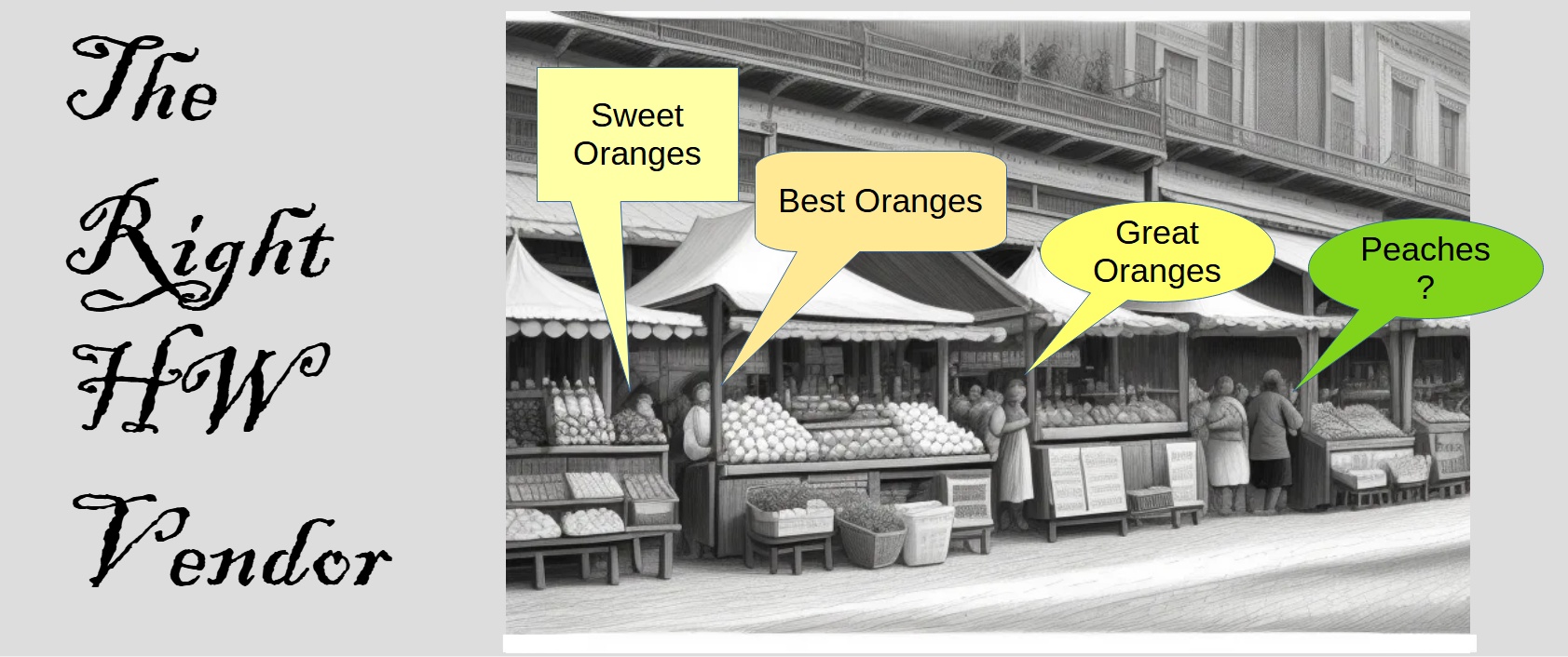 HW Vendor Selection – Search For The Right Vendor - System and Optics